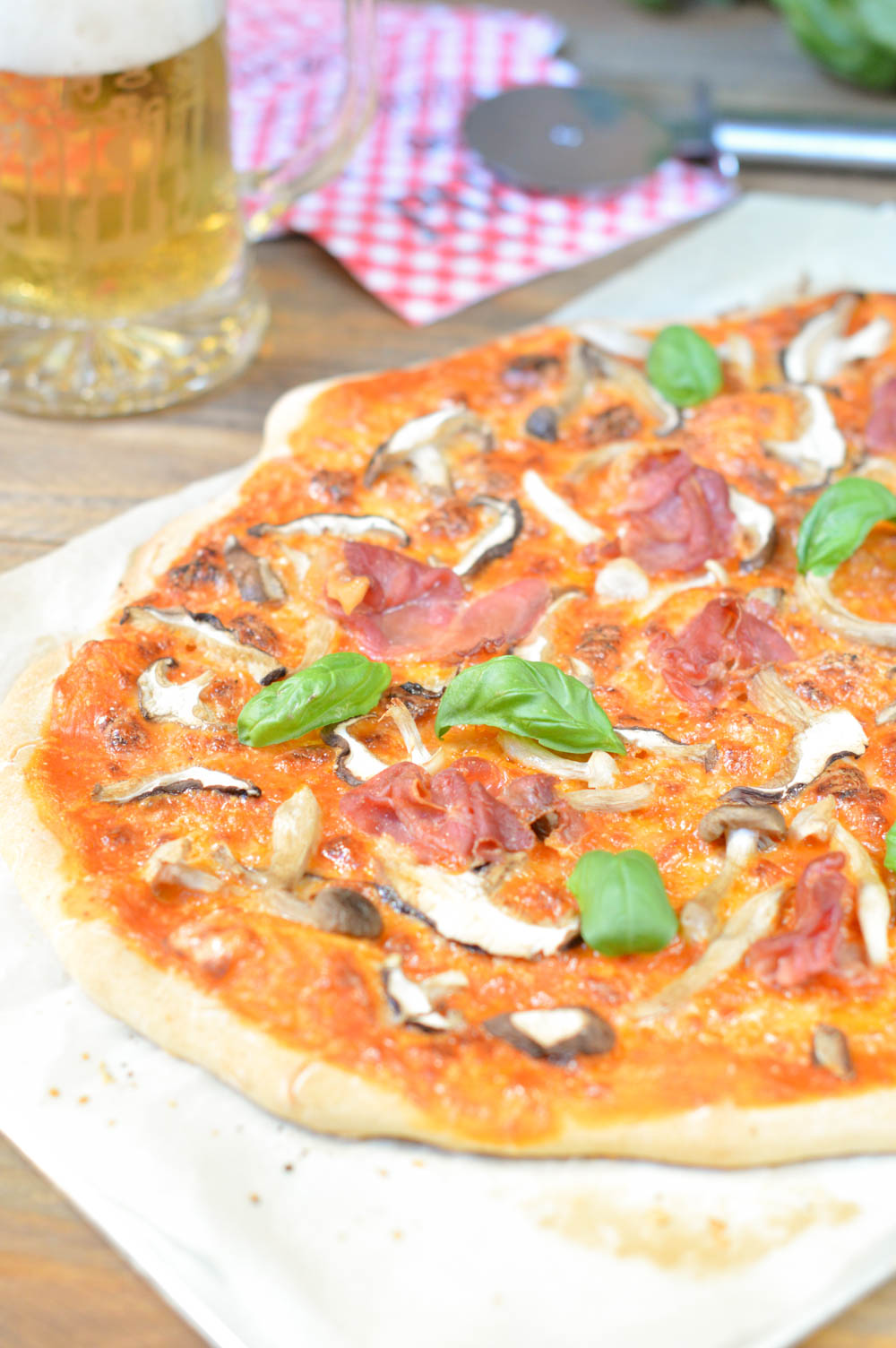 Pizza de setas con jamón | La Cuchara Azul En casa a menudo hacemos ...